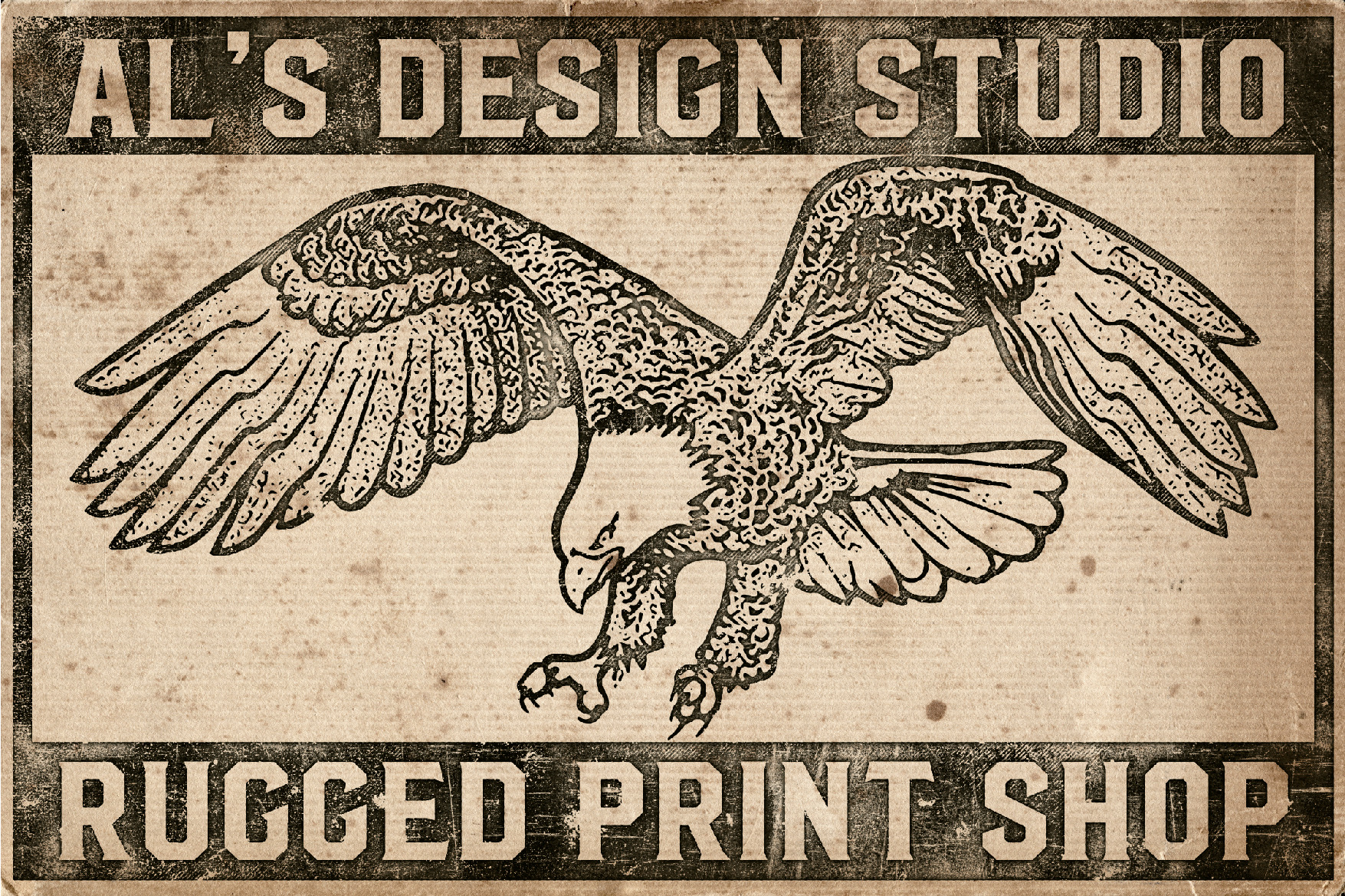 AL's Rugged Print Shop, a Layer Style Add-On by AL's Design Studio