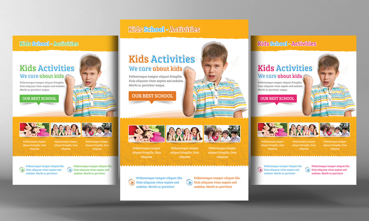 Kids Education Flyer Template, a Flyer Template by graphicforest