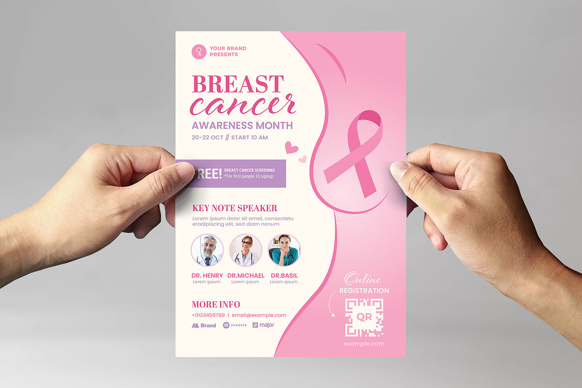 Breast Cancer Awareness Month Flyer, a Flyer Template by BrandPacks