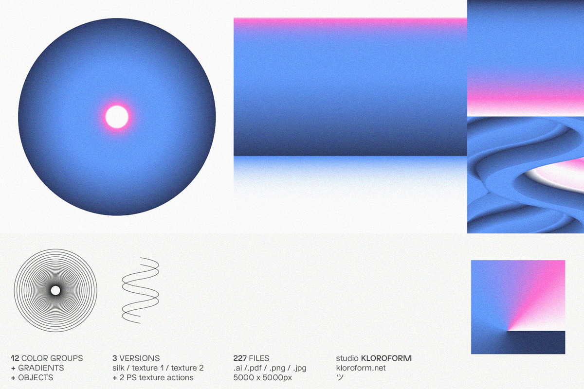 Gradient + Objects | Creative Market