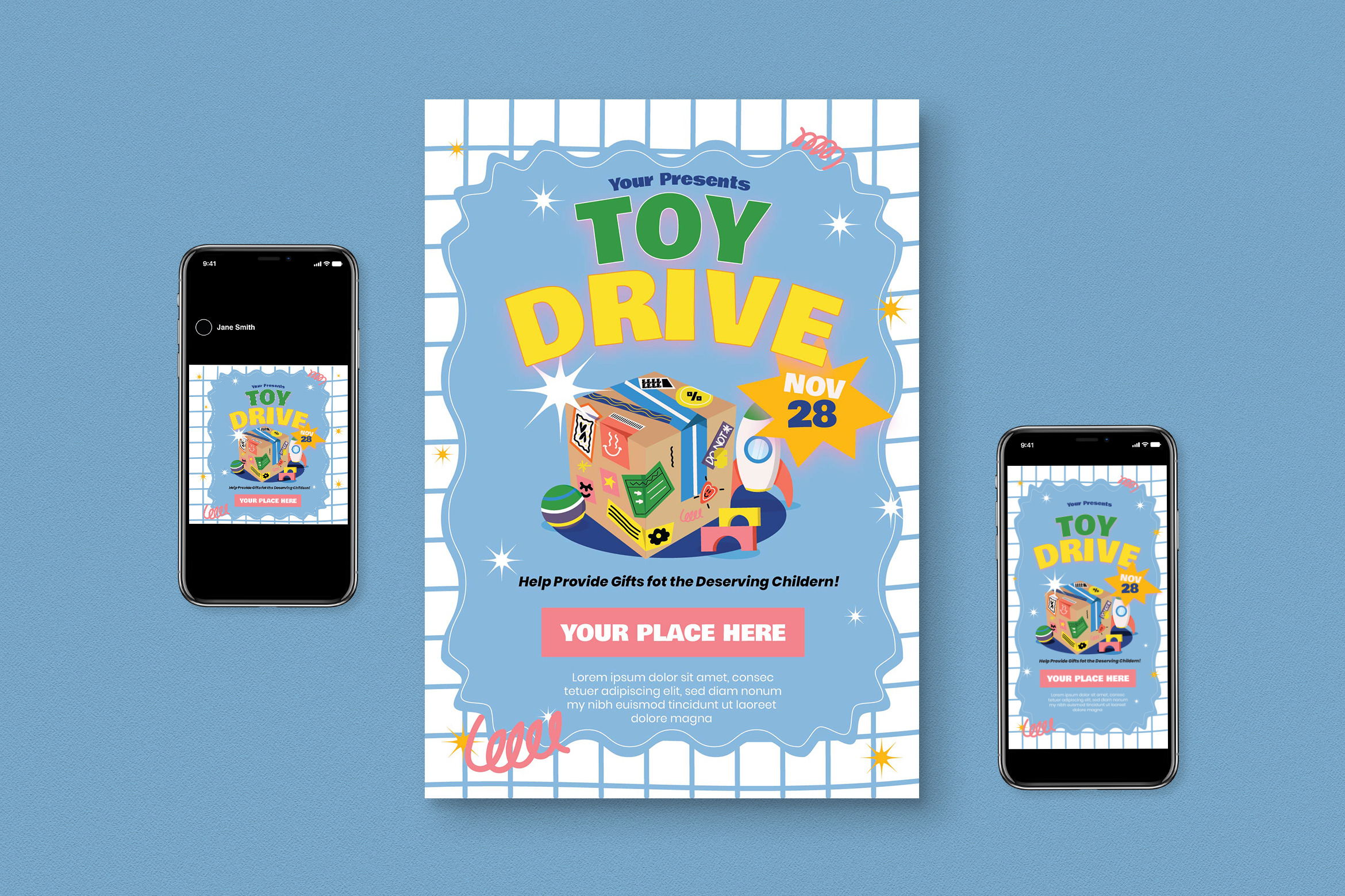Toy Drive Flyer Set, a Flyer Template by graphicook