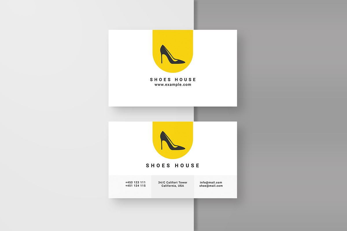 Shoe Business Card Template & Mockup, a Business Card Template by ...