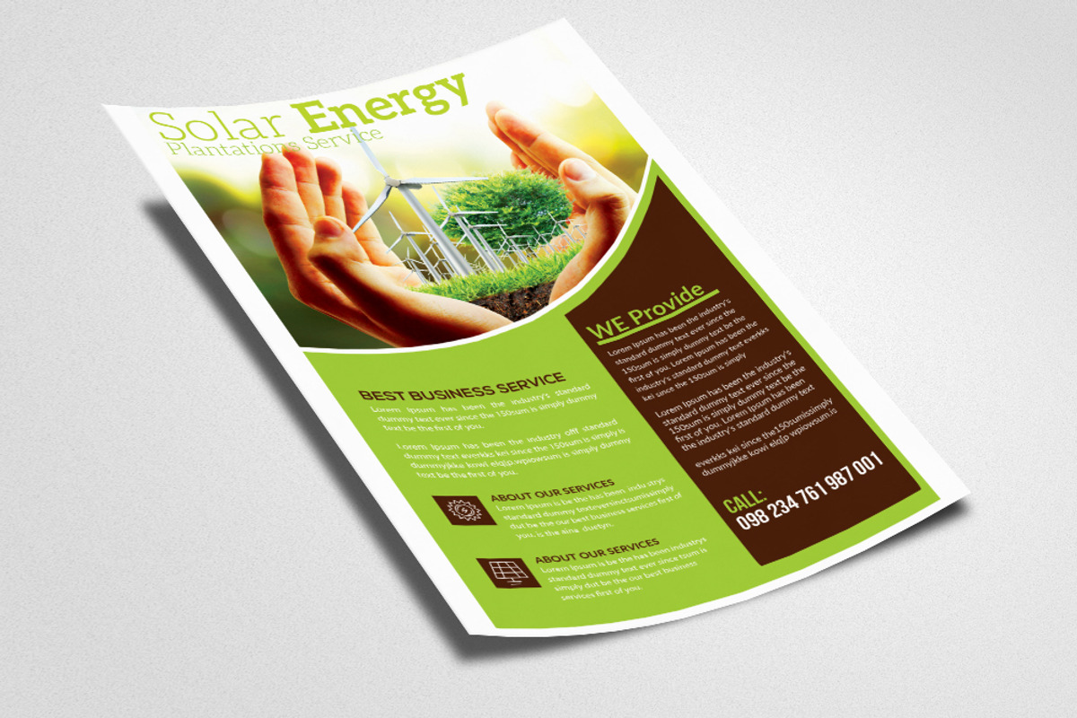 Save Energy Psd Flyer Template, a Flyer Template by Psd Templates