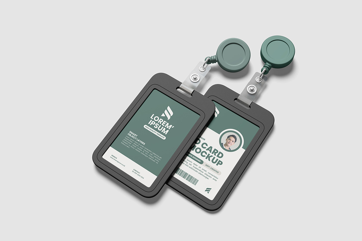Modern ID Card Holder Mockup, an Advertising Mockup by bimockup
