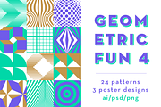 Geometric Fun 4 ~ 24 patterns, a Pattern Graphic by kloroform