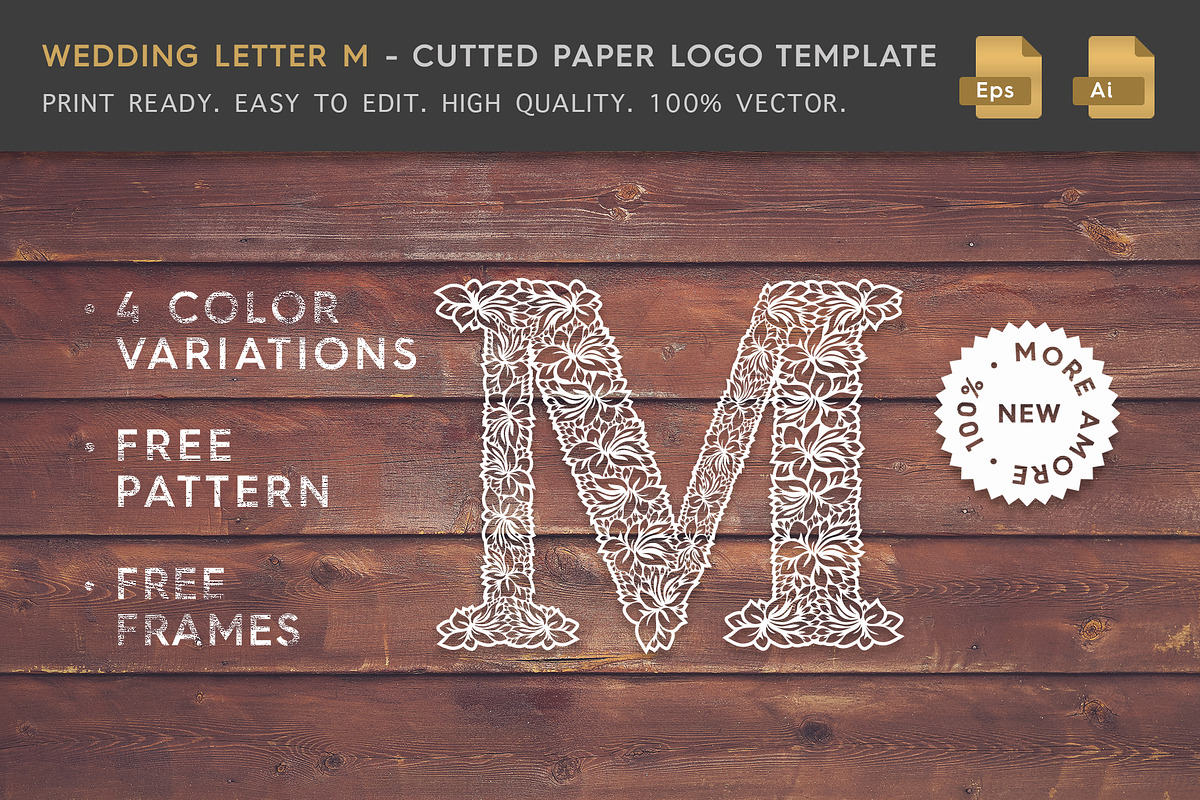 Wedding Letter M - Logo Template, a Branding & Logo Template by ...