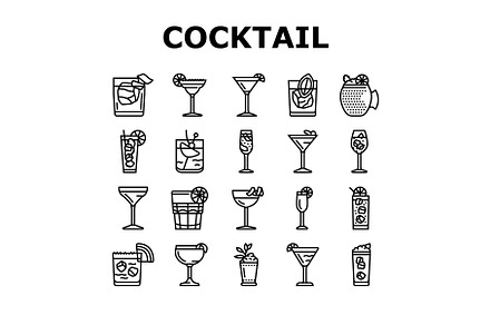 Build-A-Cocktail Vector Pack | Food Illustrations ~ Creative Market