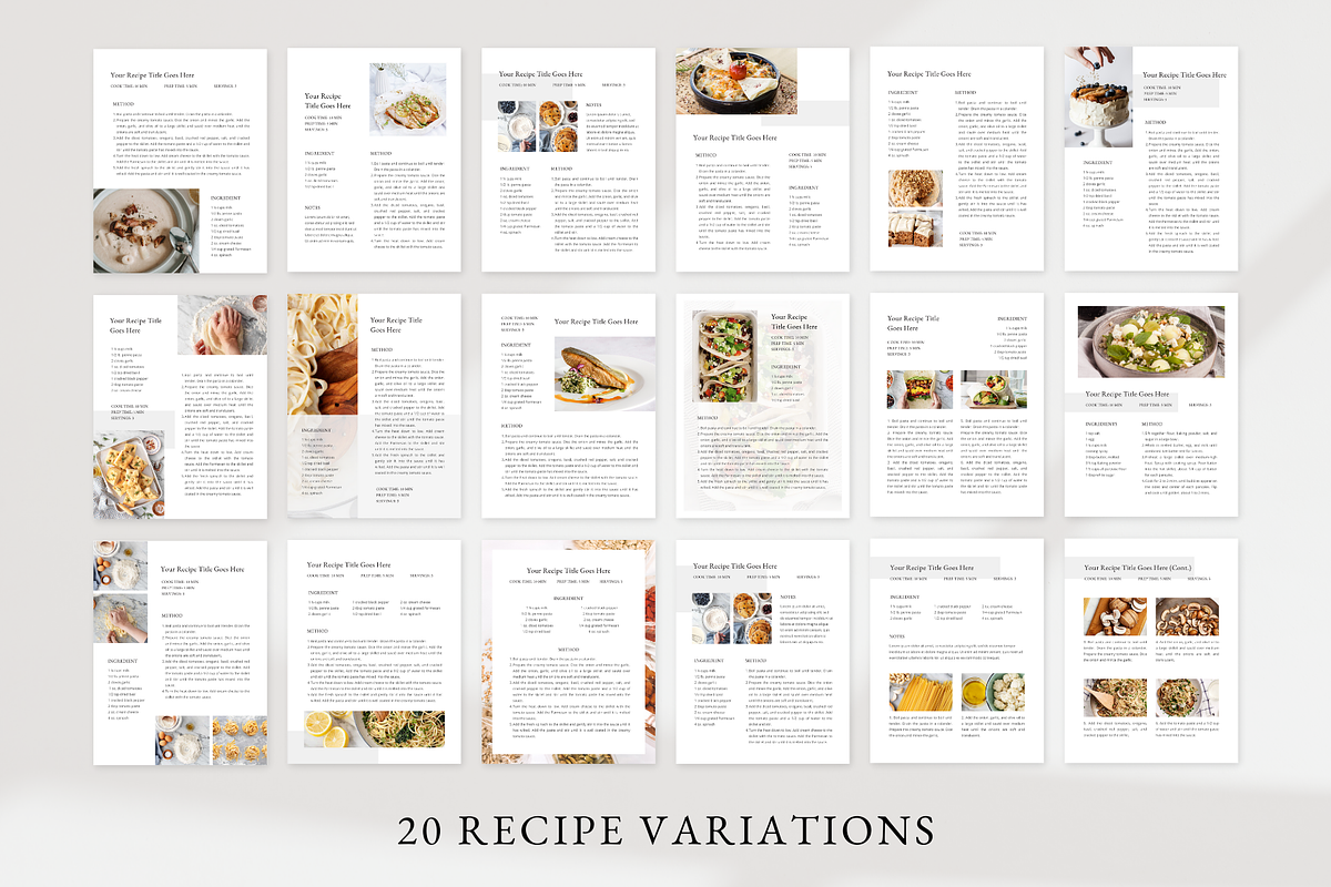 Aesthetic Cookbook Recipe Template, a Magazine Template by ShopRShop