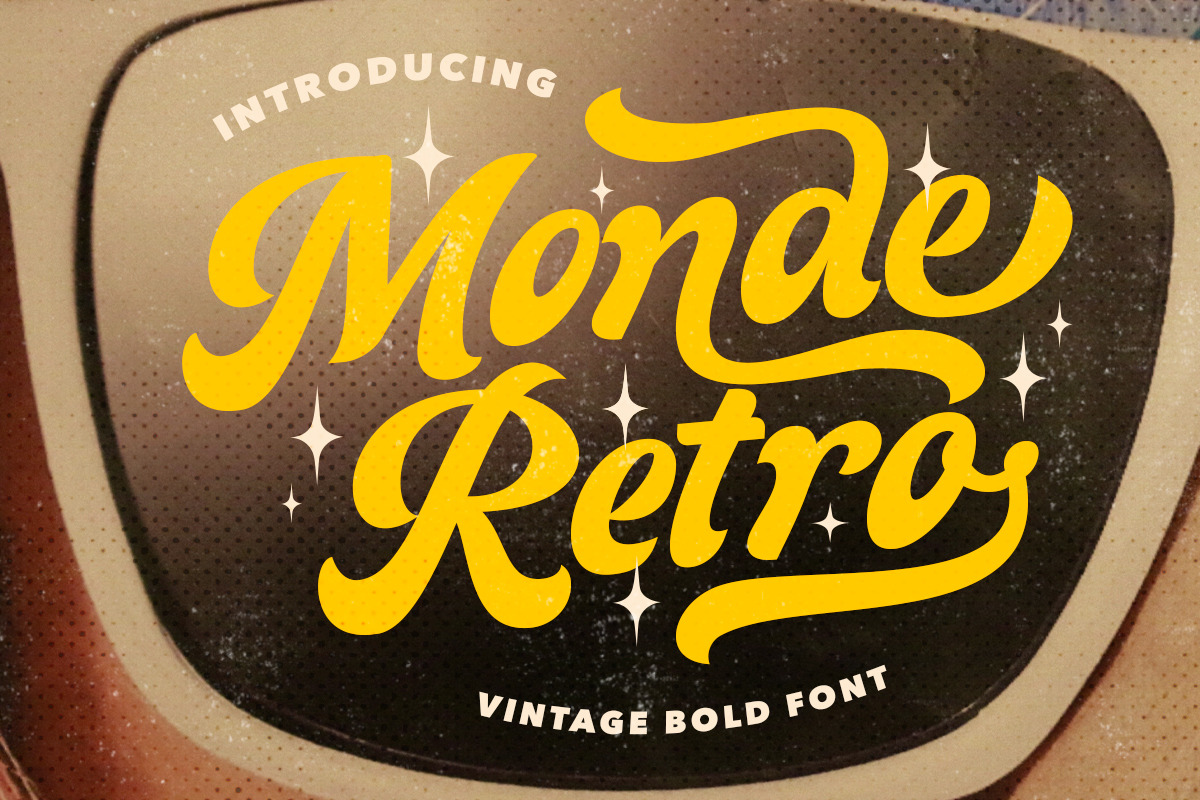 Monde Retro - Vintage Bold Font, a Script Font by Bale Type | Creative Market