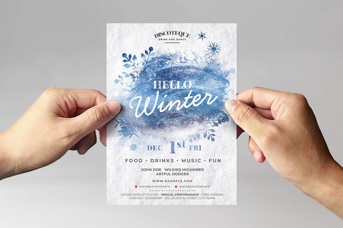 Winter Flyer Template, a Flyer Template by BrandPacks