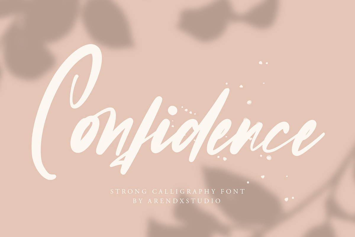 Confidence - Calligraphy Font, a Script Font by Arendxstudio
