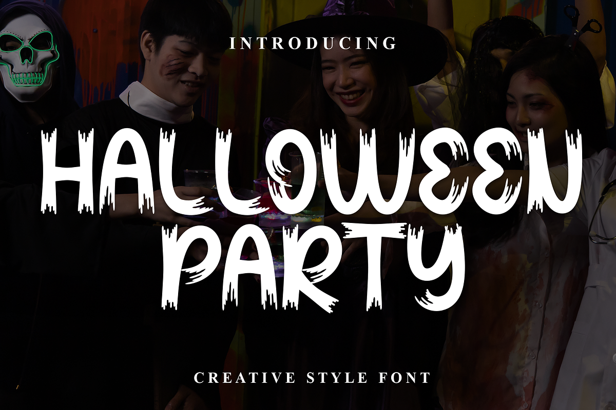 Halloween Party | Script Font, a Script Font by Scratchones