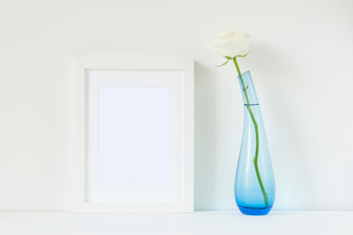 CLEAN! White frame mock up for you!, a Print Template by Kate Roubin ...