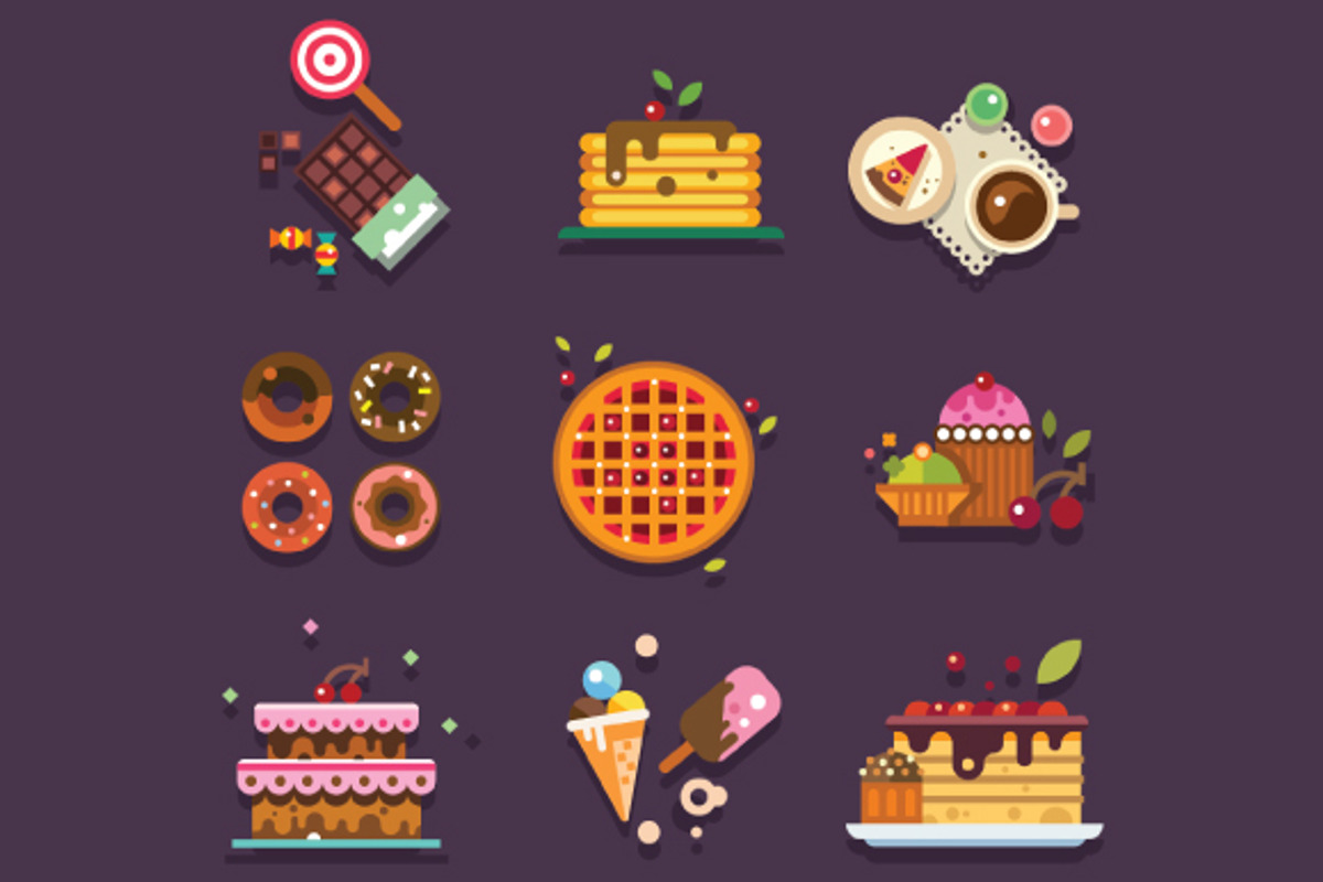 Bakery shop, a Food Illustration by TastyVector