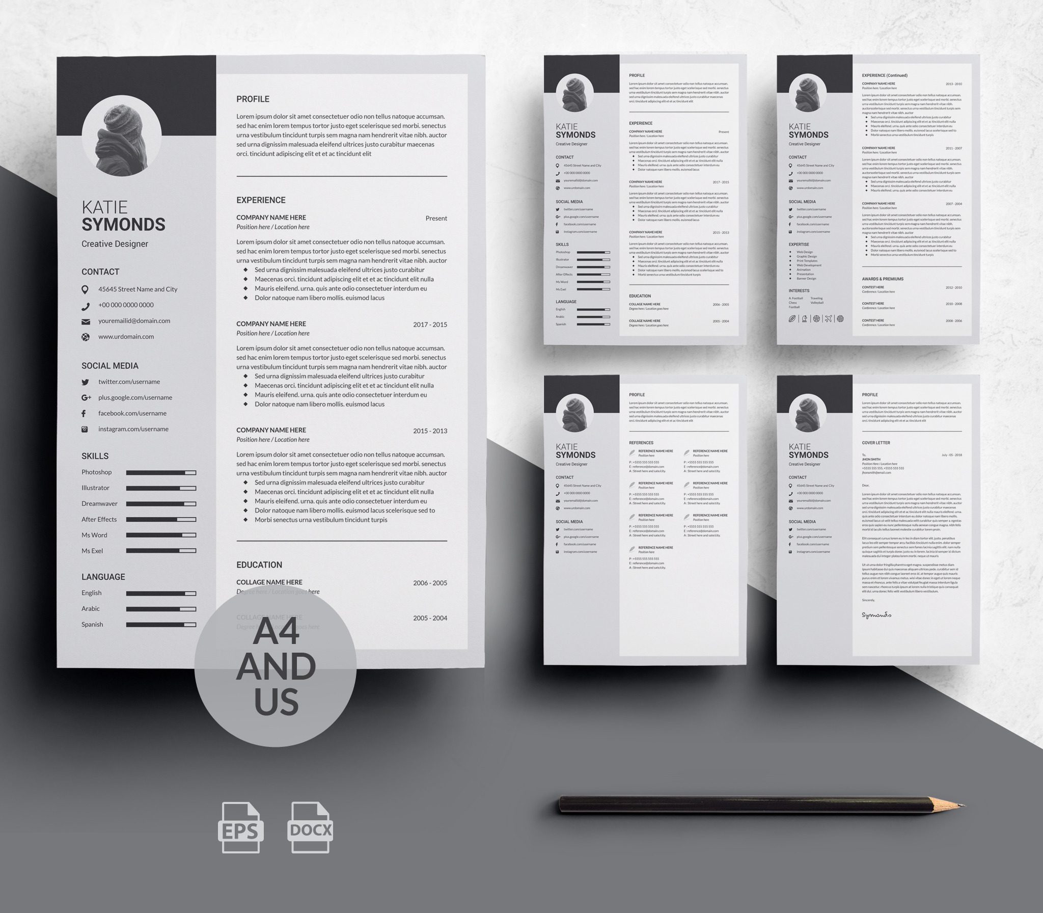 Modern Resume With Word Template, a Resume Template by TemplatesForest