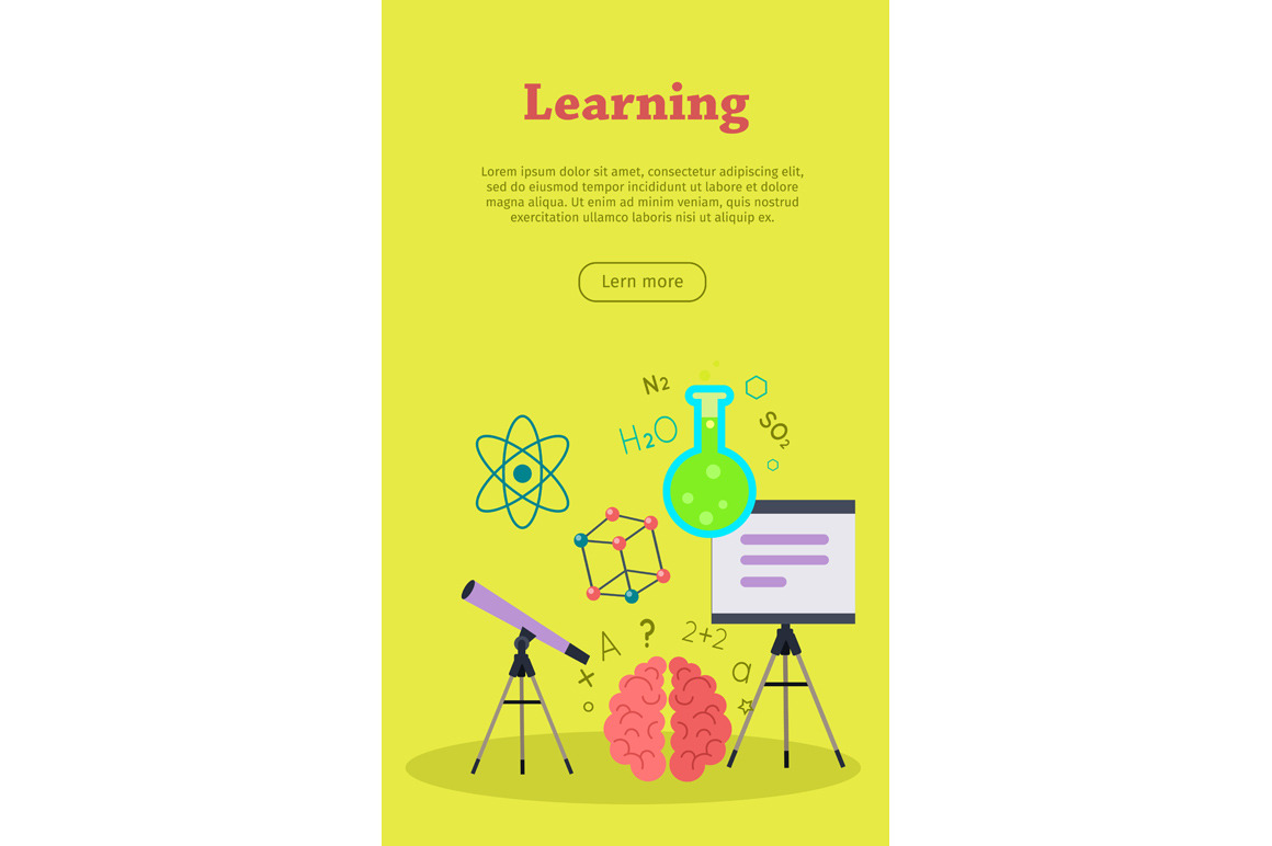 Learning Web Banner, an Education Illustration by robuart