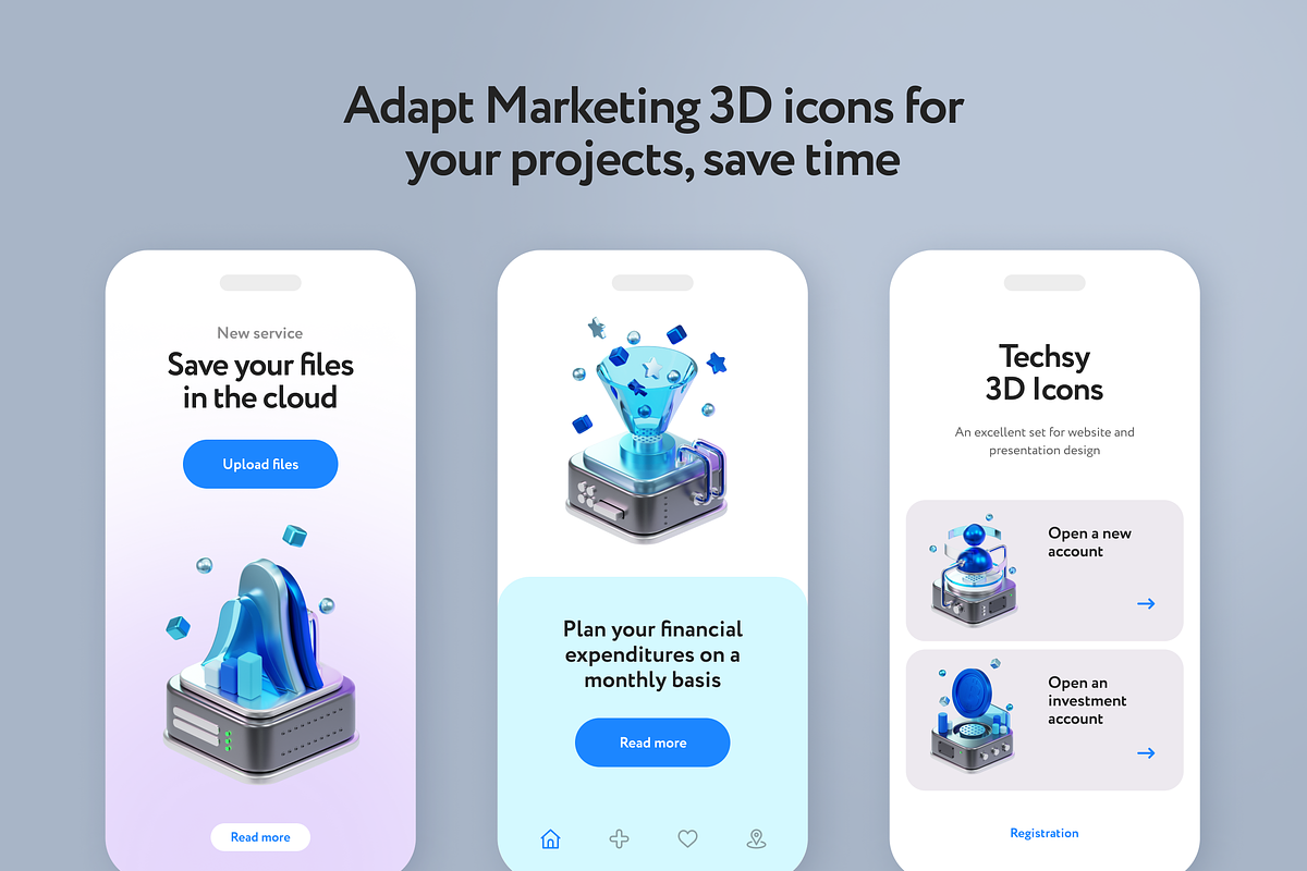 Techsy Technology 3D Icons