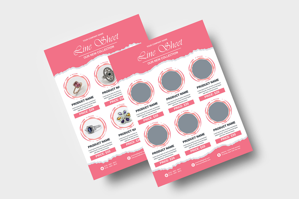 Line Sheet Flyer Template, a Stationery Template by Ultimate Template Shop