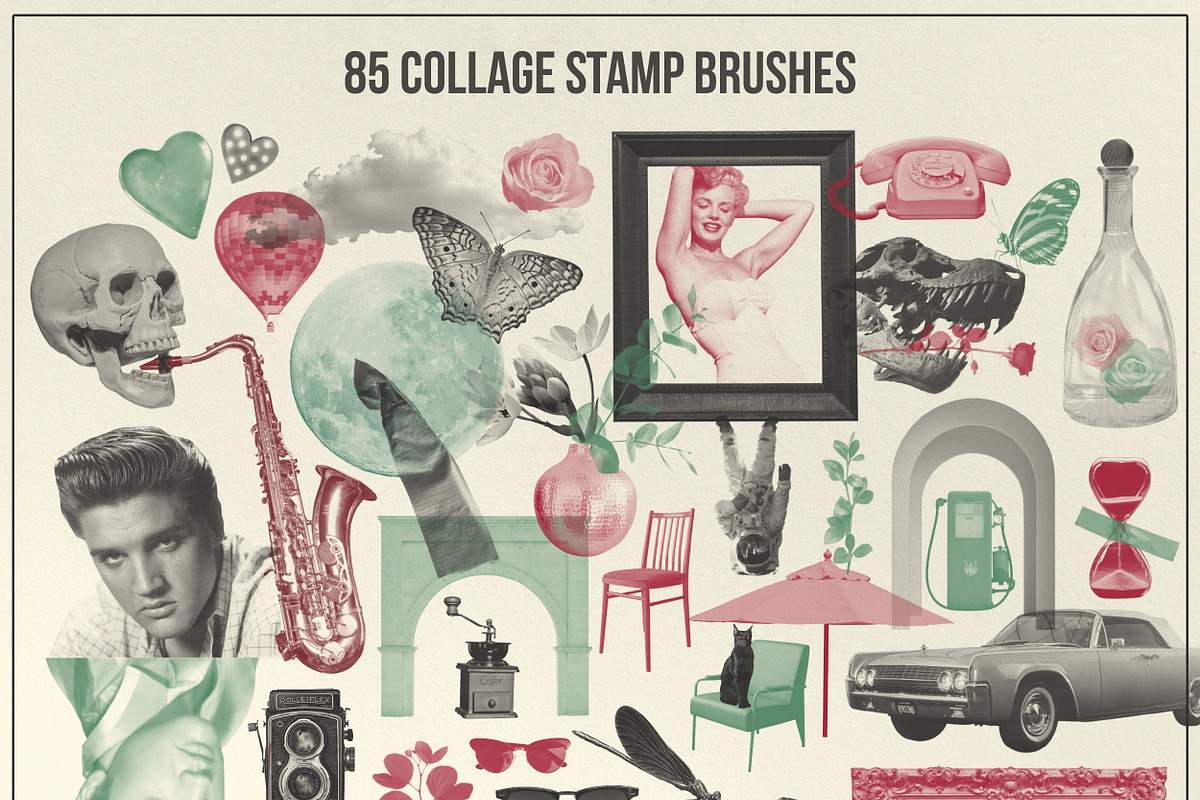 Marker Scribble and Collage Brushes