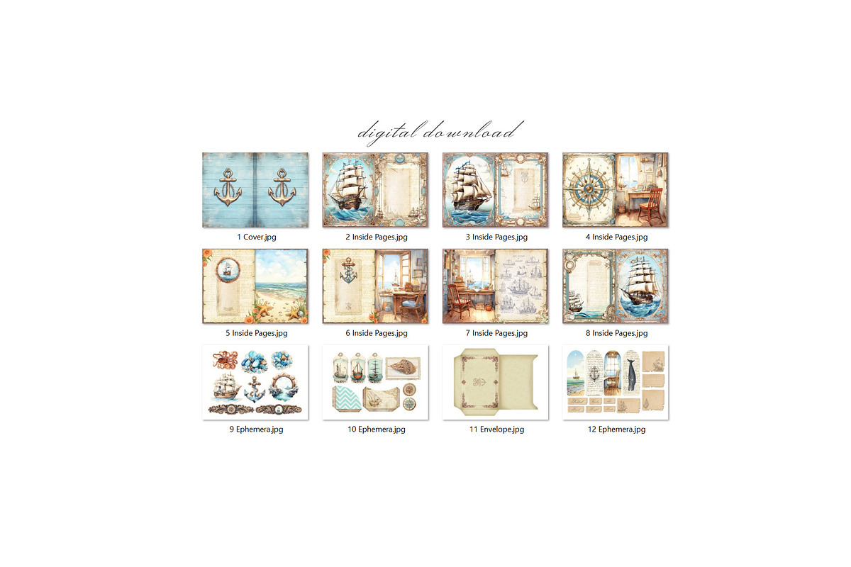 Nautical Scrapbook Kit