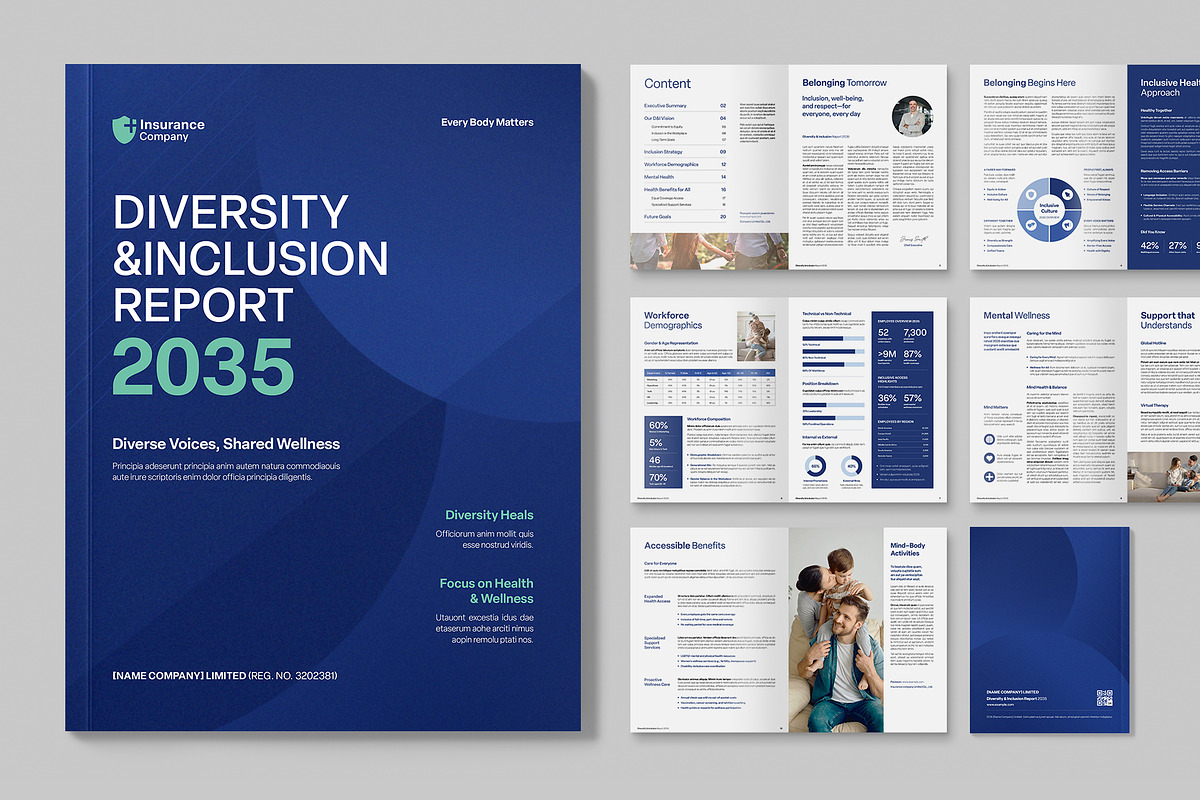 DEI Report Template, a Brochure Template by BrandPacks