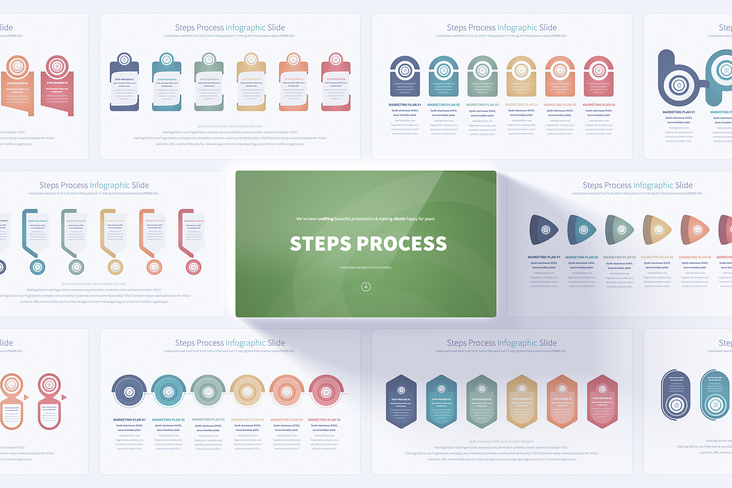 Steps Process PowerPoint Slides, a Presentation Template by Pulsecolor ...
