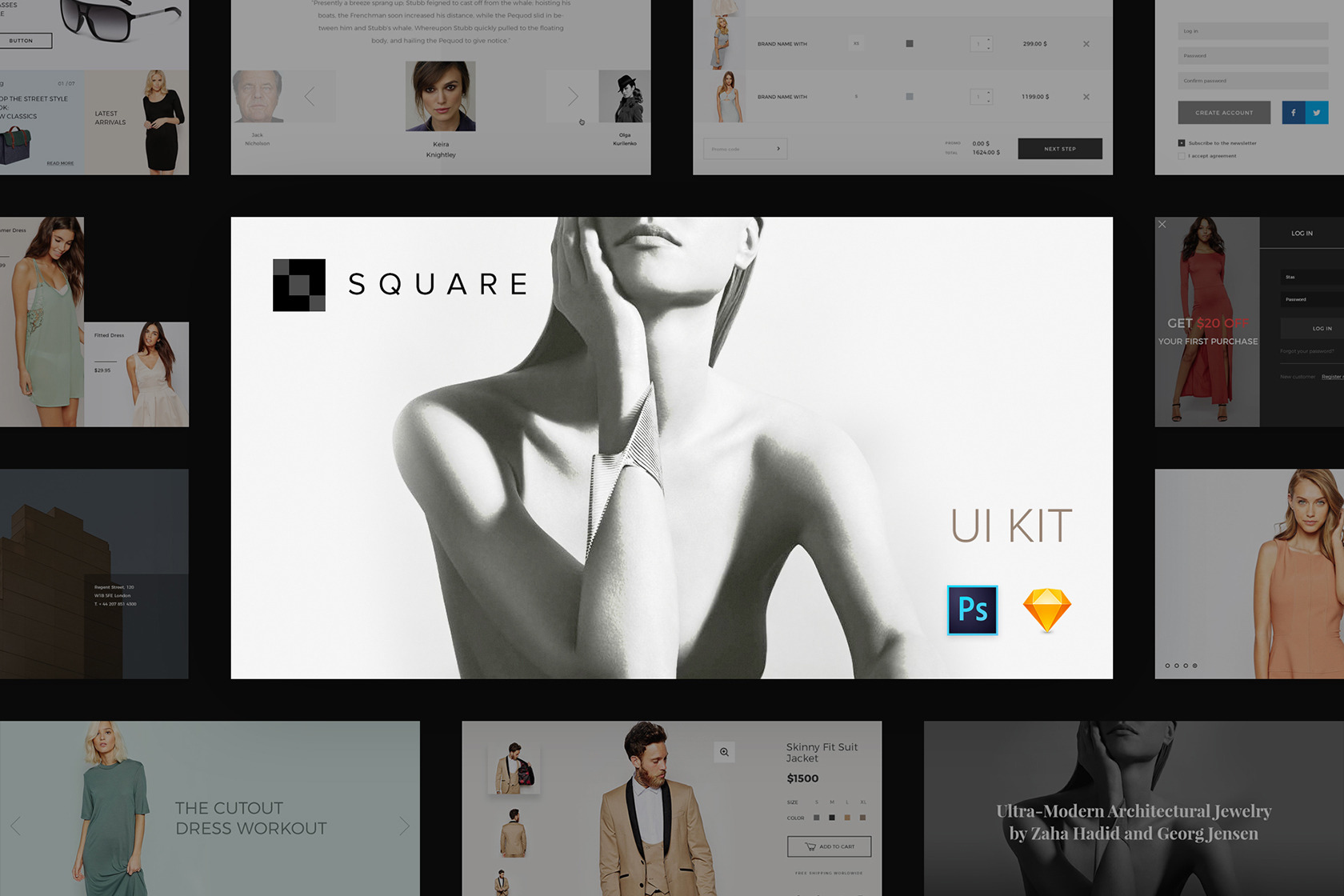 Square UI Kit, an UI Kit Template by method form