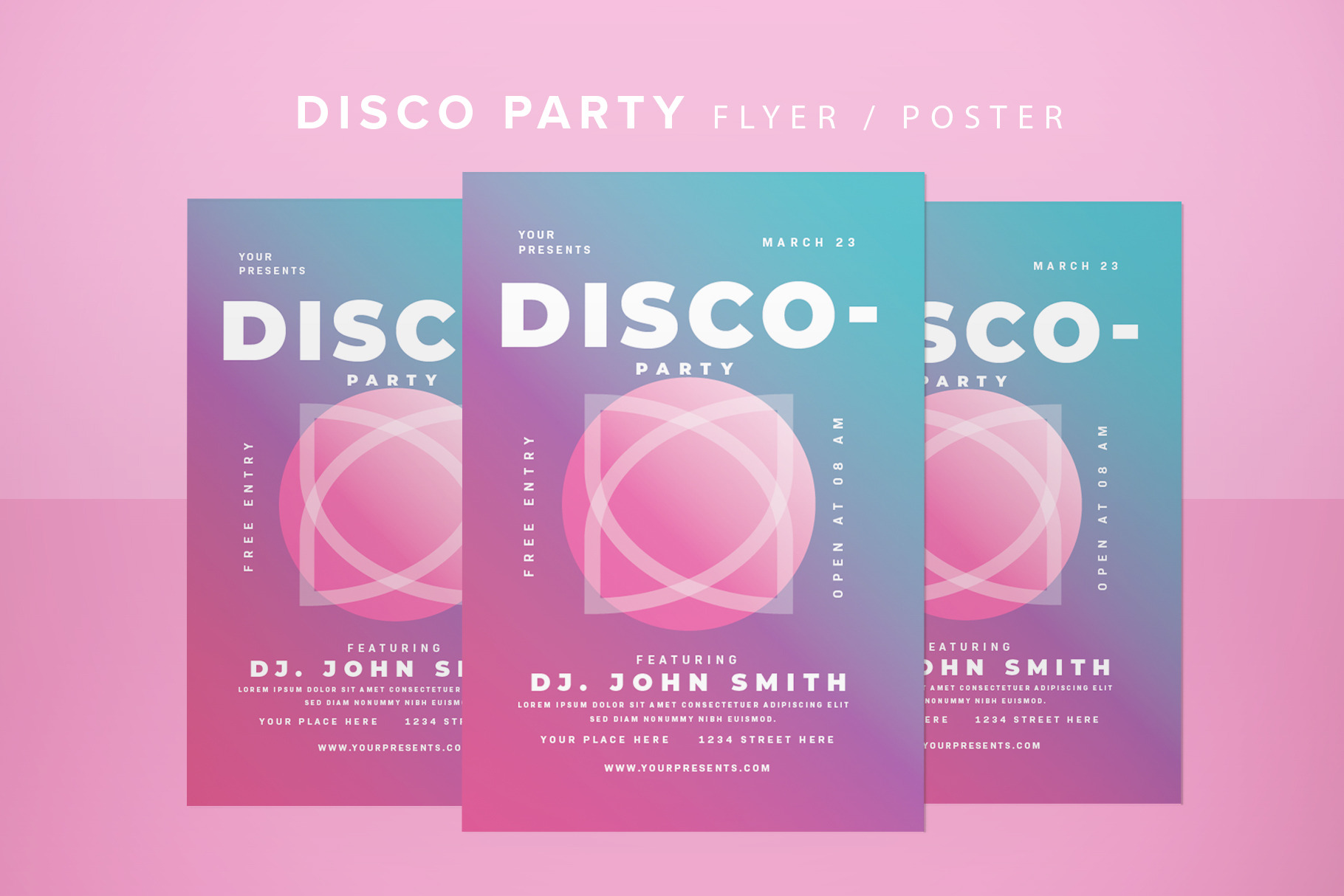 Disco Party Flyer, a Flyer Template by lilyshop