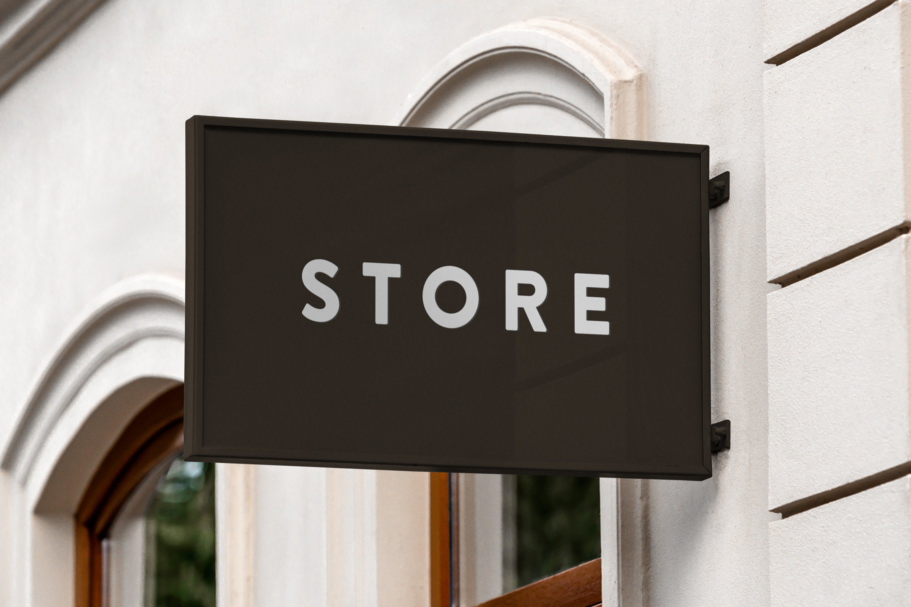 Mount square sign logo mock-up, a Product Mockup by PrintPixel