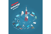 Set of Wireless Technology, a Technology Illustration by robuart