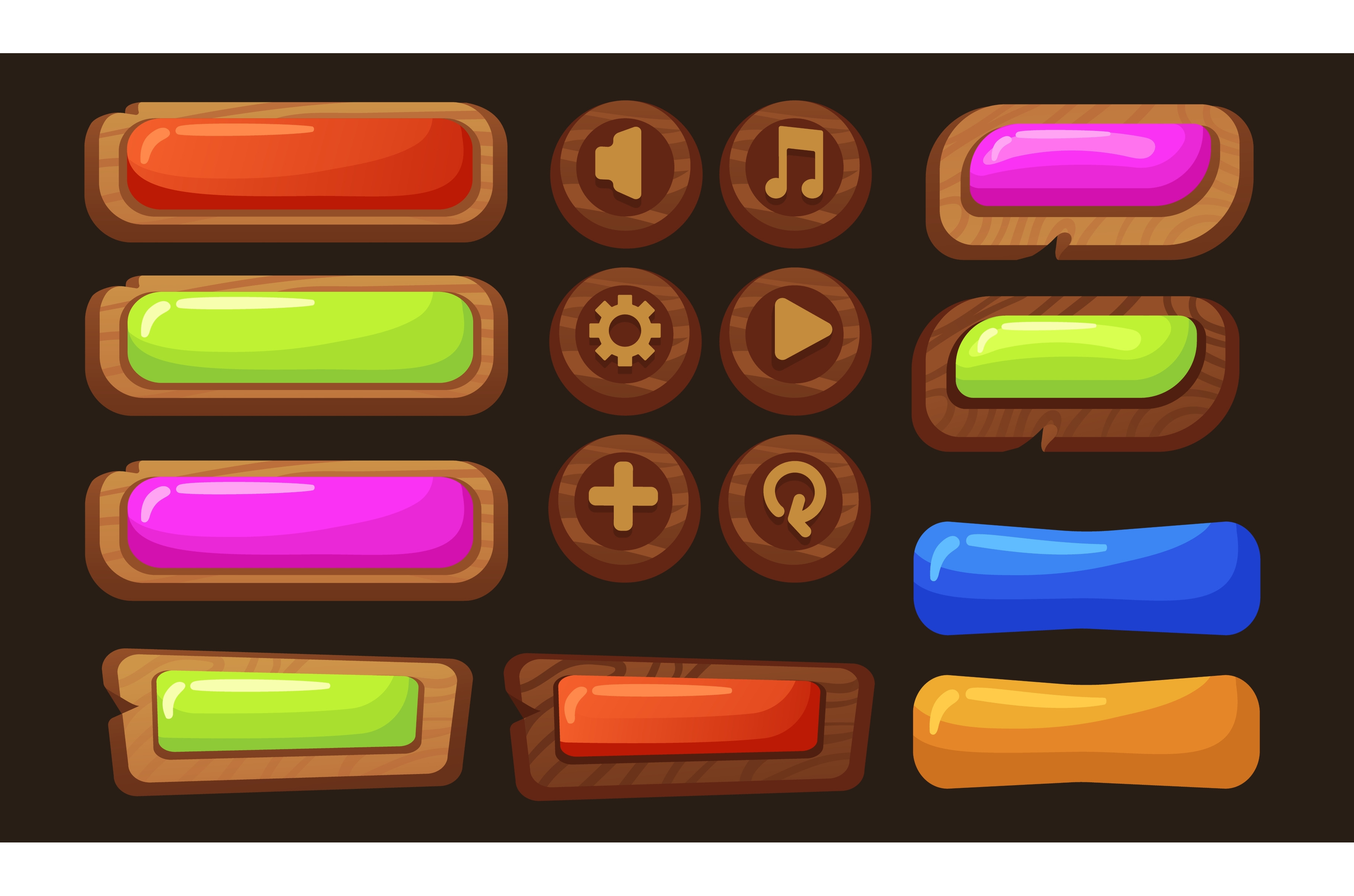 Ui panel buttons. Gaming sign, a Background Graphic by LadadikArt