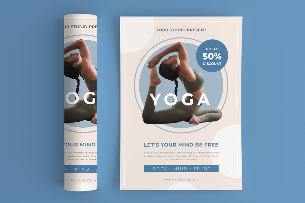 Yoga Class Promo Flyer, a Flyer Template by Rahardi Creative