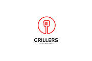 Grill Food Logo, a Branding & Logo Template by CAIRON CREATIVESTUDIO
