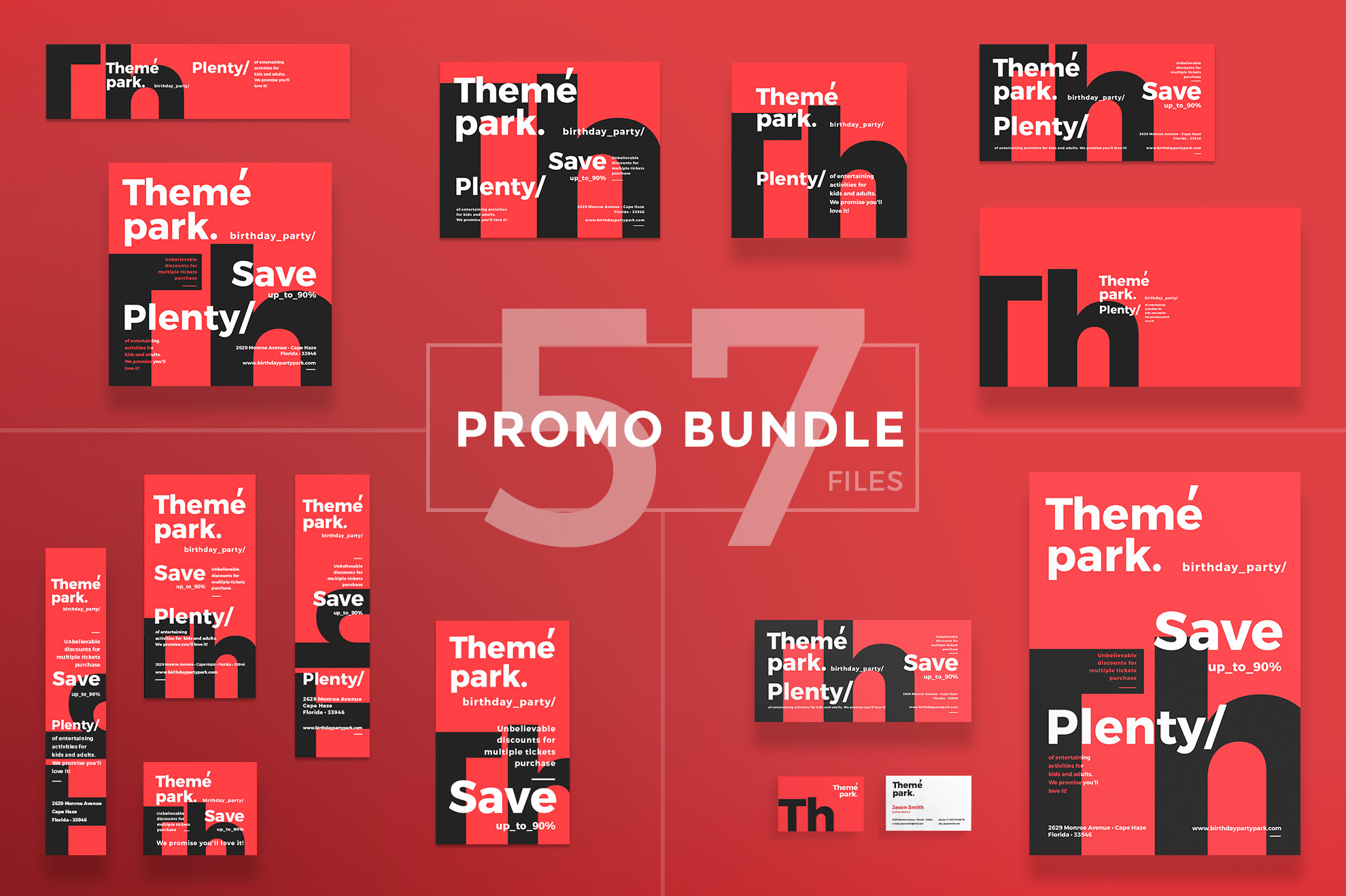 Promo Bundle | Theme Park, a Poster Template by Amber Graphics