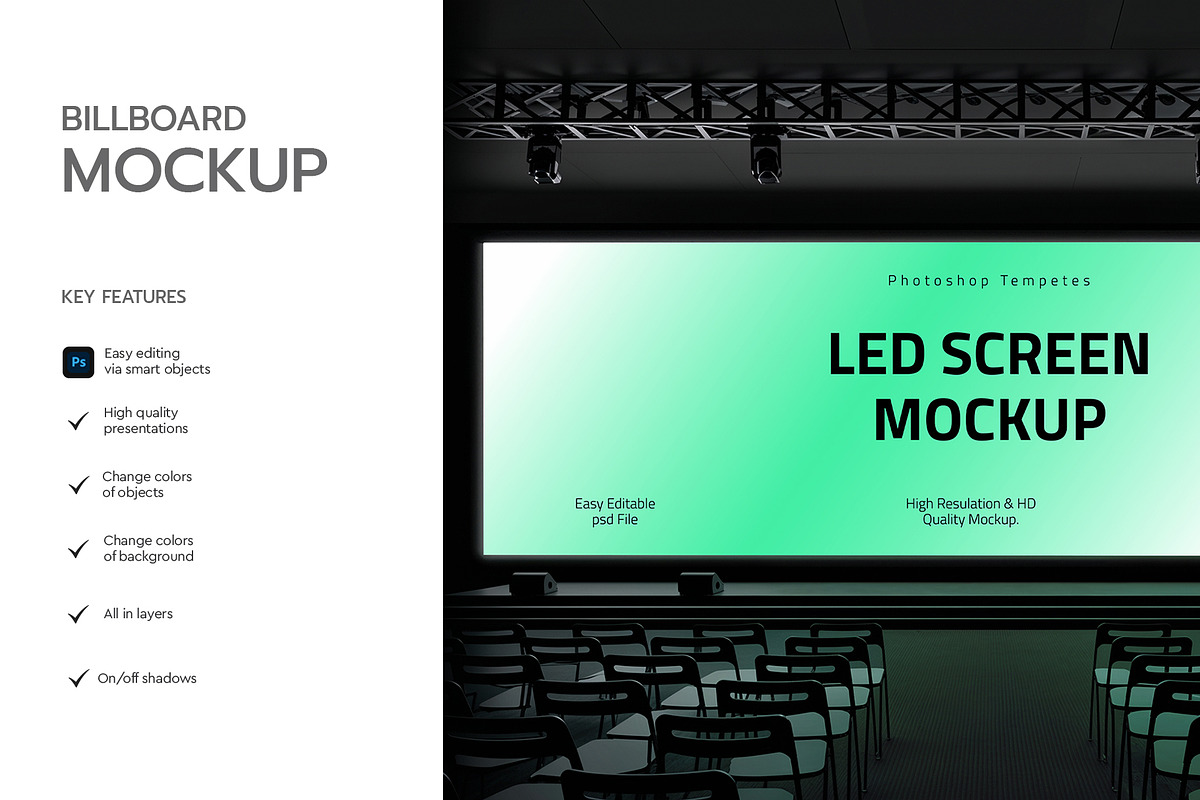 Large LED Screen Mockup