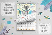2020 Forest Calendar Template, a Stationery Template by Gulnara Sabirova