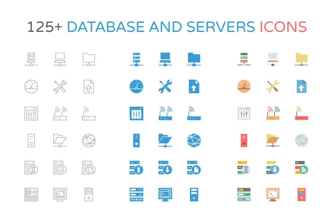 125+ Database and Server Icons, a Solid Icon by Creative Stall ...