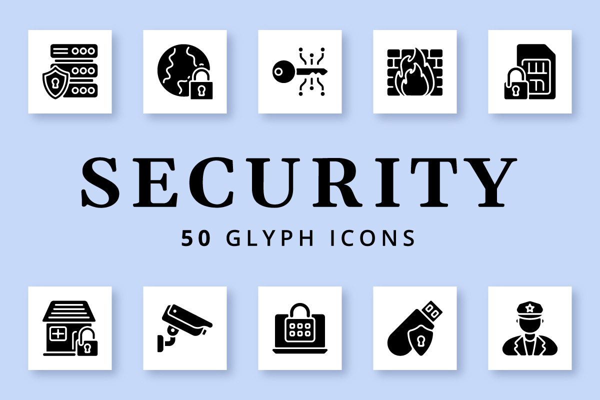 Security Icons, a Solid Icon by vectorstank