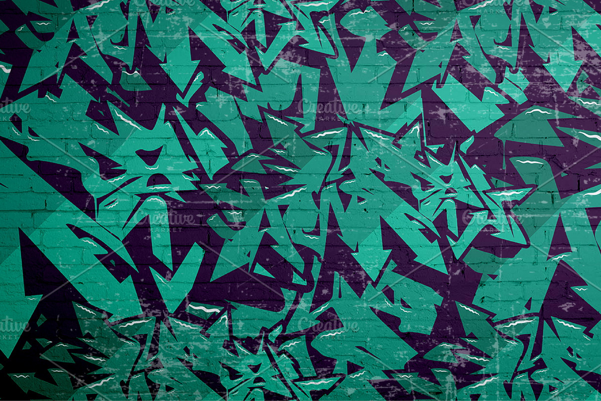 10 GRAFFITI SEAMLESS PATTERNS, a Pattern Graphic by StreetGraphic