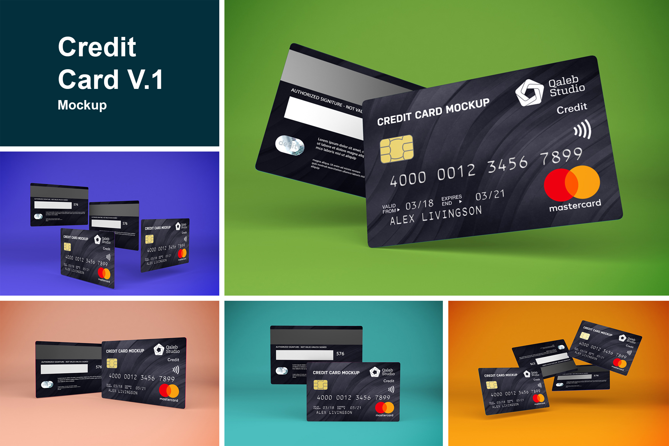 Credit Card V.1 Mockup, a Product Mockup by Qaleb Studio