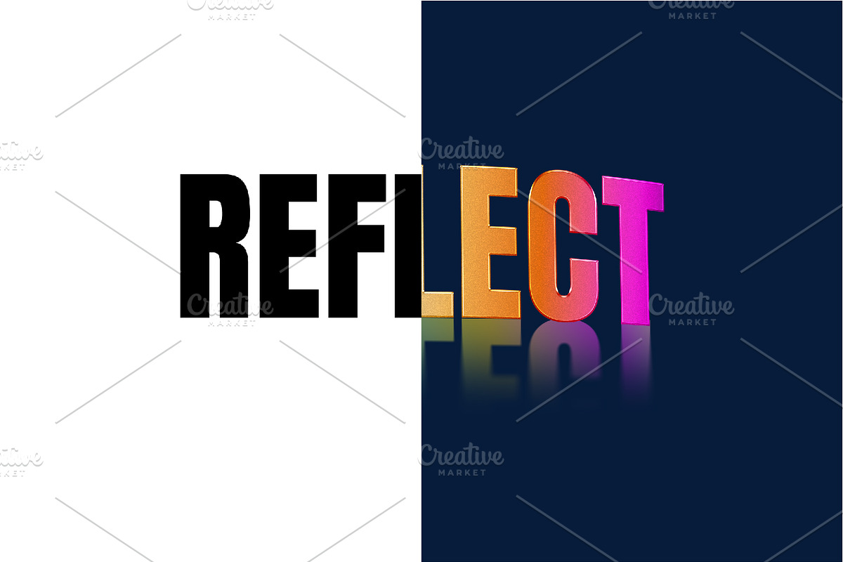 Reflect Text Effect, a Layer Style Add-On by alexdndz