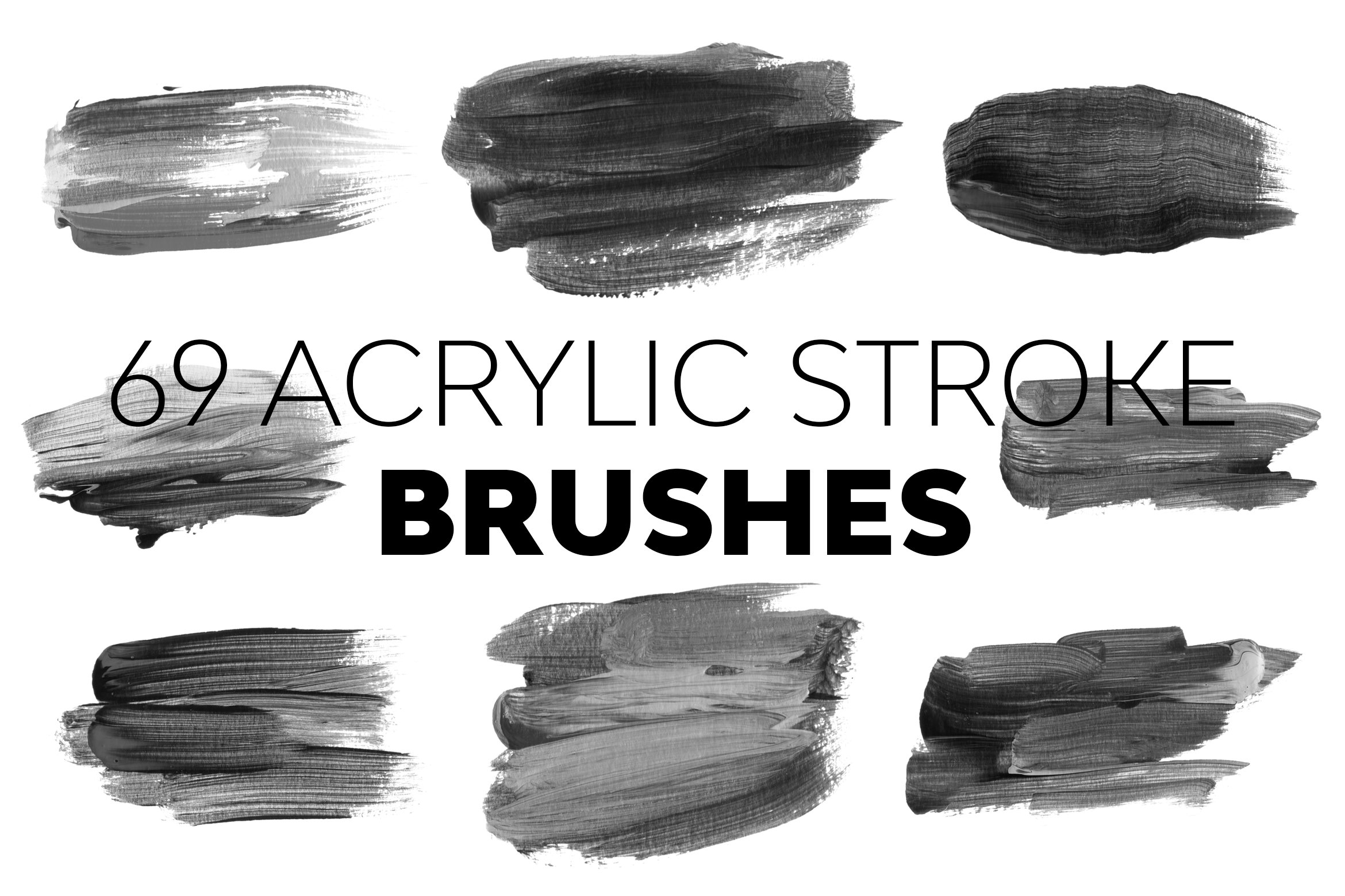 Acrylic Stroke Brushes, a Brush Add-On by UnicDesign