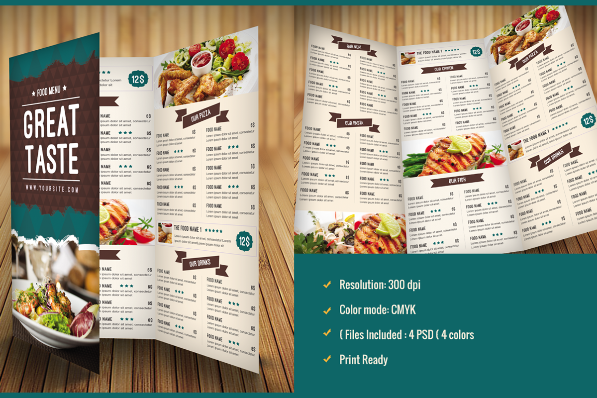 Clean Food Menu, a Brochure Template by Nody4Design
