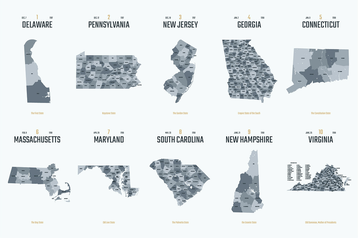 25 US County Maps set1