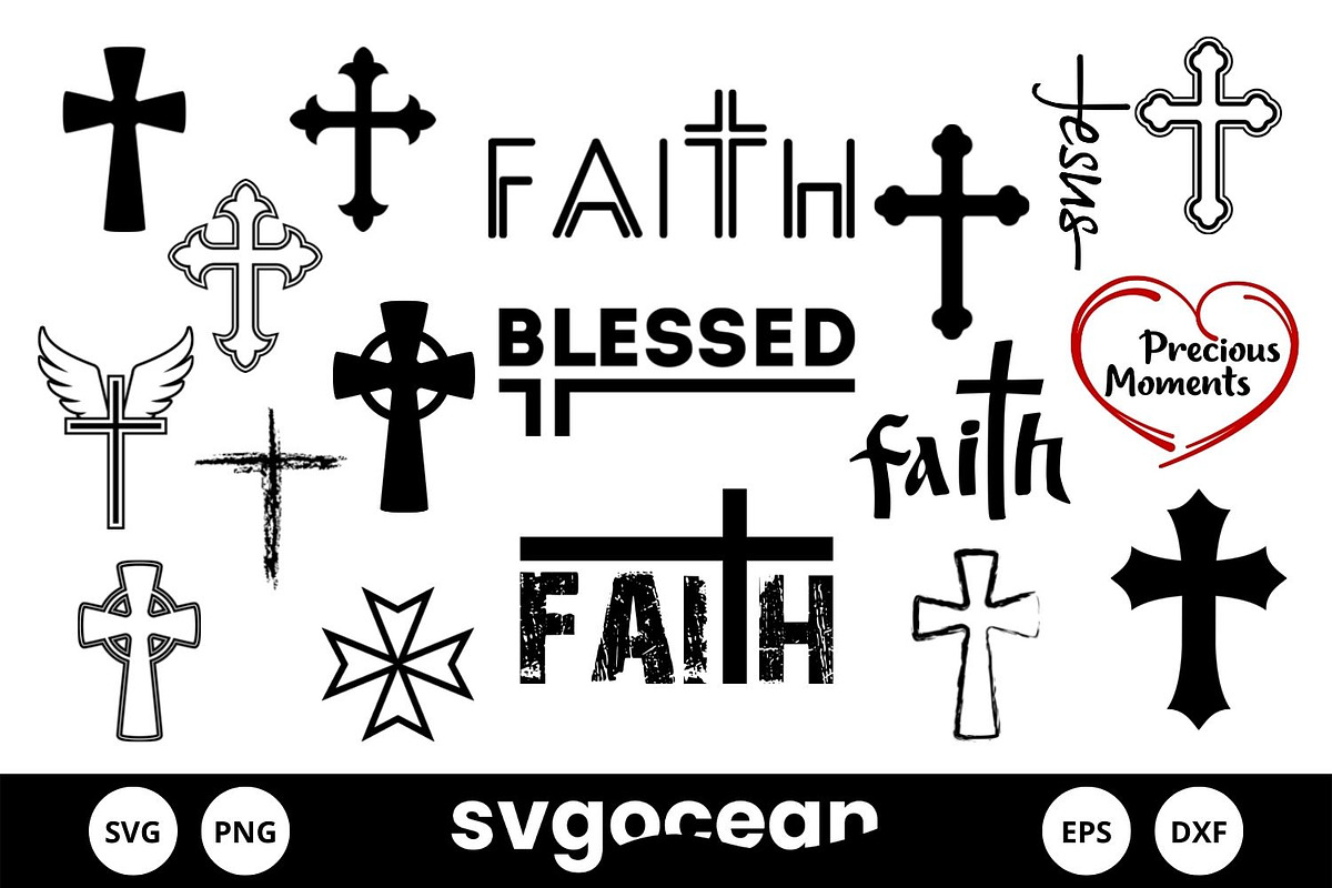 Cross Svg Bundle, an Illustration by svgocean | Creative Market