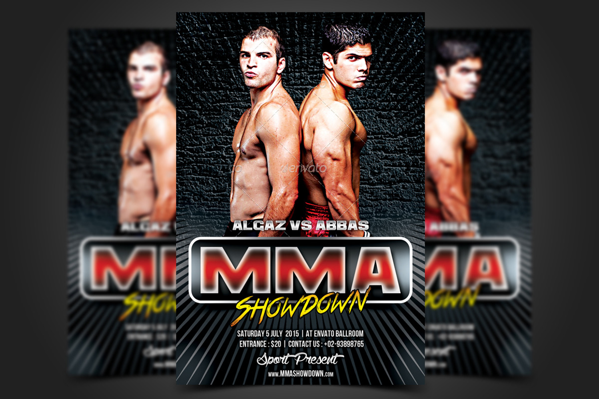 MMA Showdown Flyer Template, a Flyer Template by mesuka
