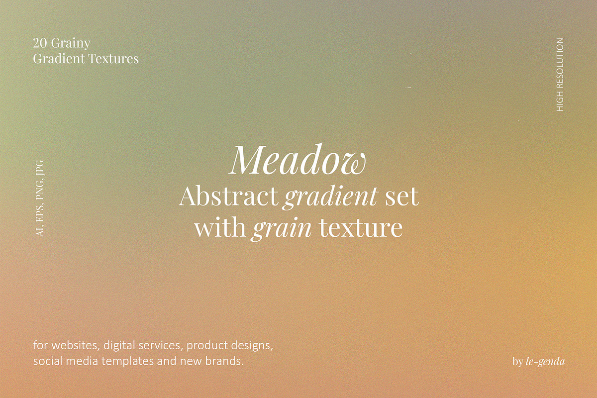 20 Meadow Gradients Set, a Texture Graphic by le-genda