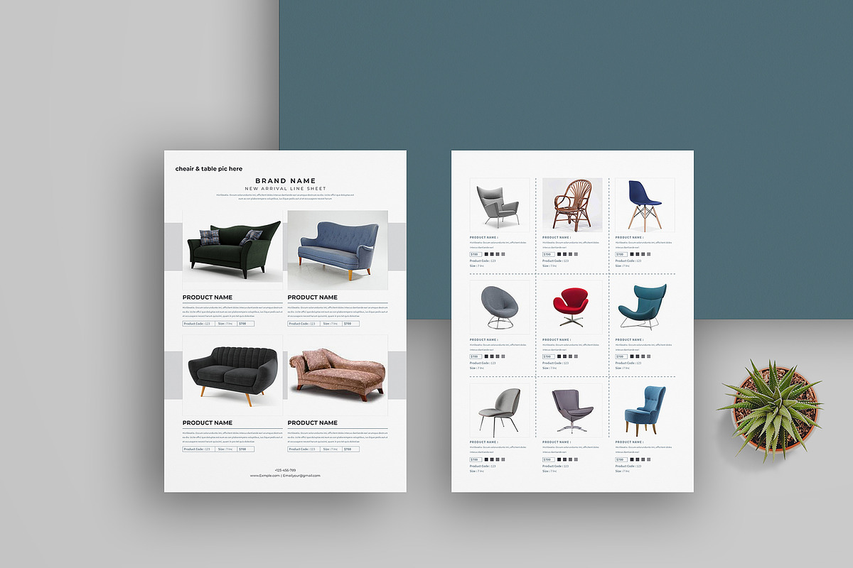 Line Sheet Template for Wholesale, a Stationery Template by obayes