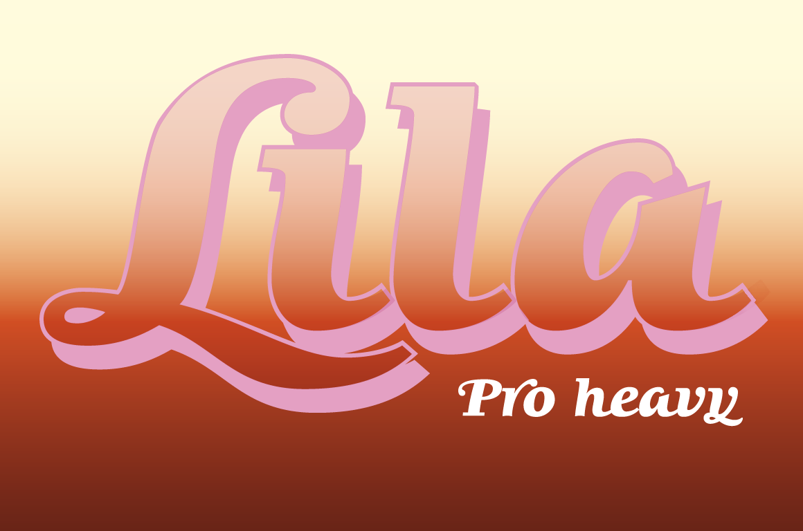 Lila Pro Heavy, a Script Font by Eurotypo
