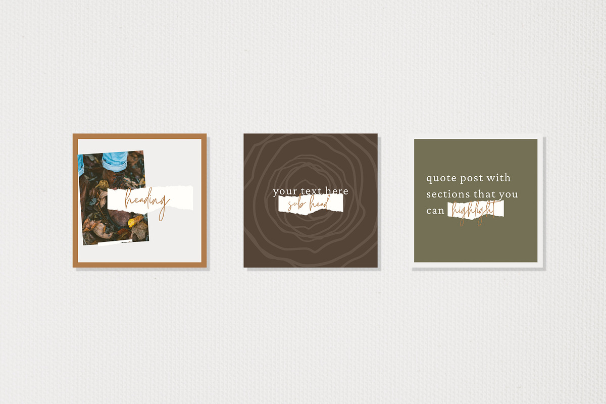 Eco Natural Woodland Social Templates